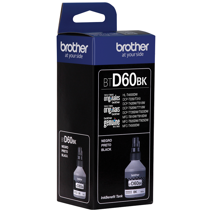 BTD60BK | Botella de tinta negra de ultra alto rendimiento | Brother Peru
